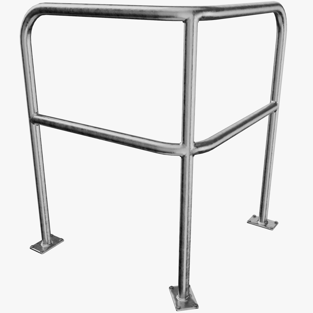 Industrial Fence Railing 90degree Bended Edge 3D - TurboSquid 2341987