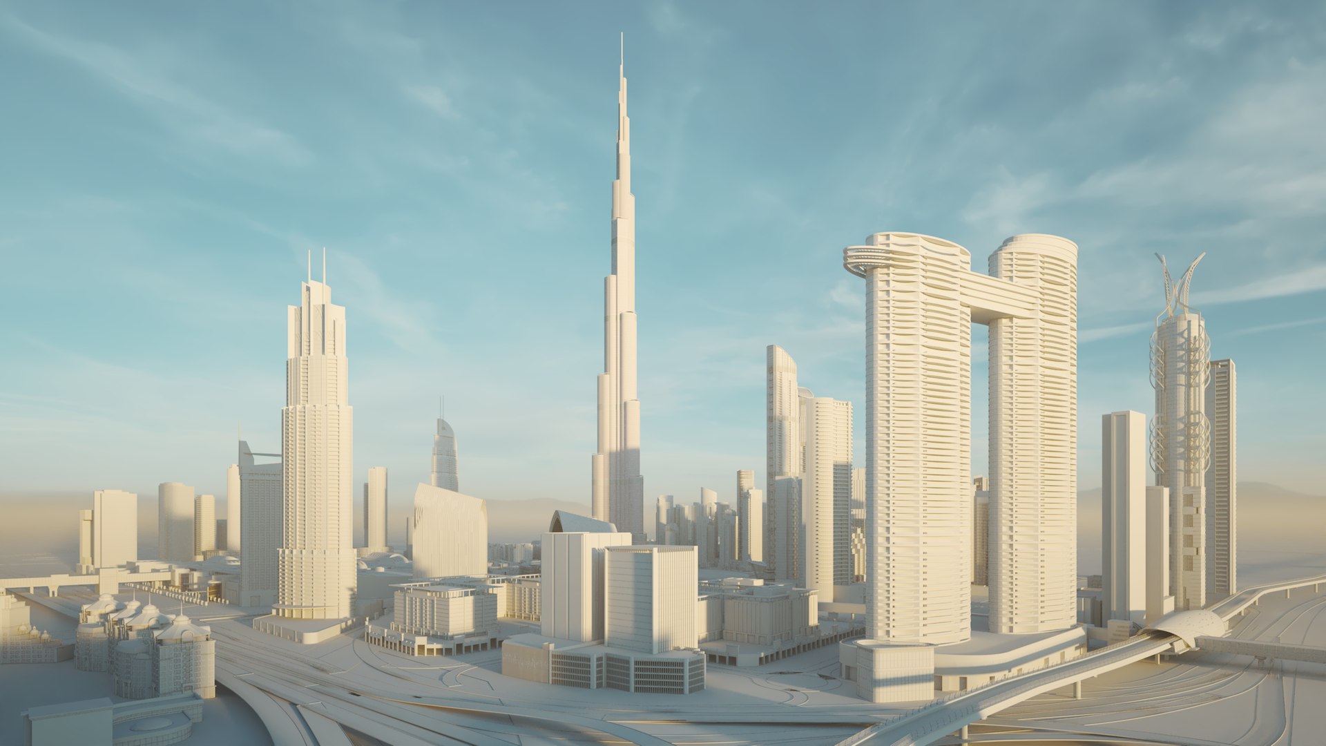 Dubai Building - Burj Khalifa Area V2 3D Model - TurboSquid 2138984