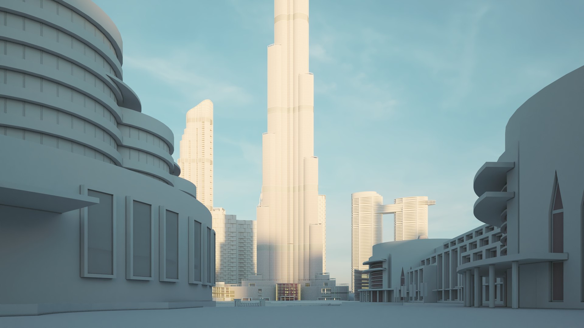Dubai Building - Burj khalifa Area v2 3D model - TurboSquid 2138984