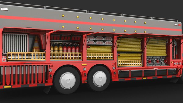 Fire Truck Heavy Rescue Unit 3D model - TurboSquid 1833584