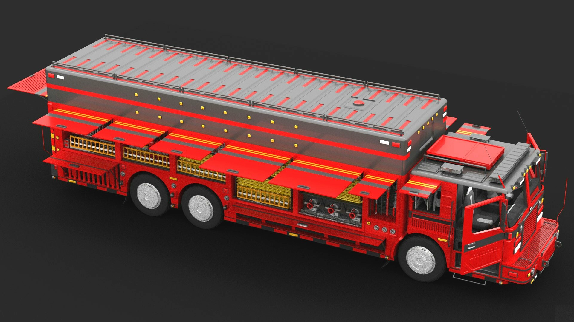 Fire Truck Heavy Rescue Unit 3D model - TurboSquid 1833584