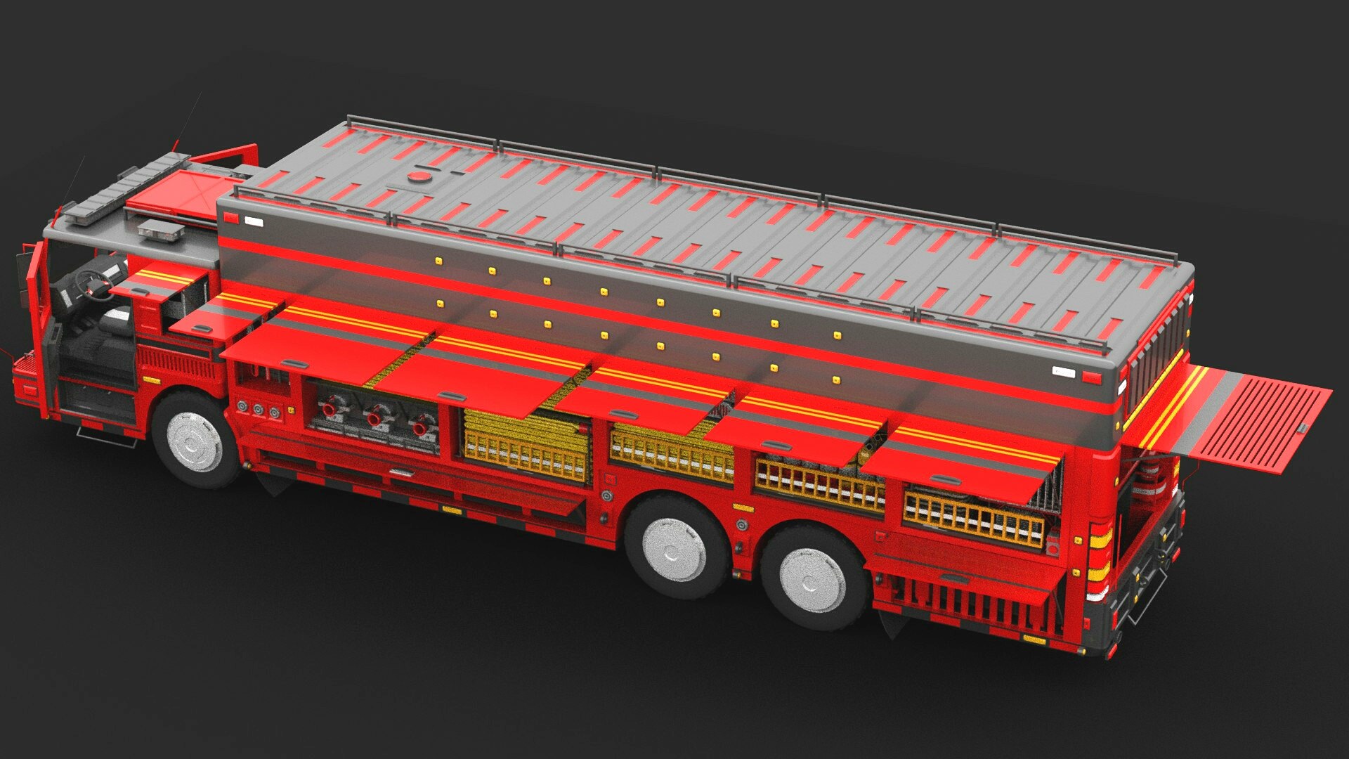 Fire Truck Heavy Rescue Unit 3D model - TurboSquid 1833584