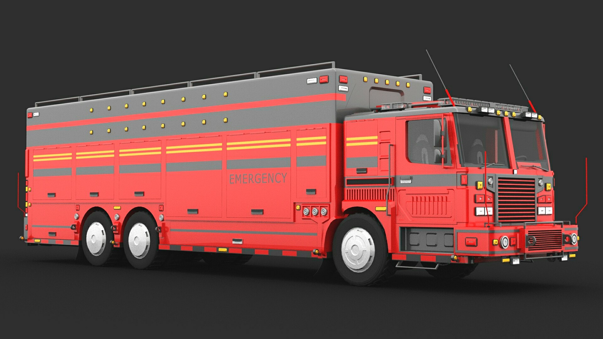 Fire Truck Heavy Rescue Unit 3D Model - TurboSquid 1833584