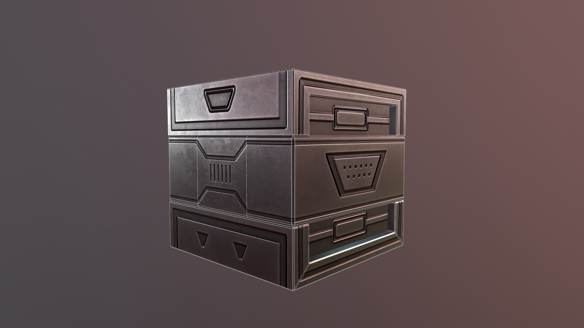 3D crate sci fi model - TurboSquid 1689688