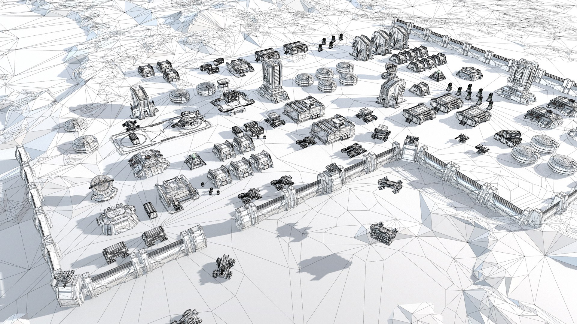 3D model LowPoly SF MILITARY Base - TurboSquid 2051255