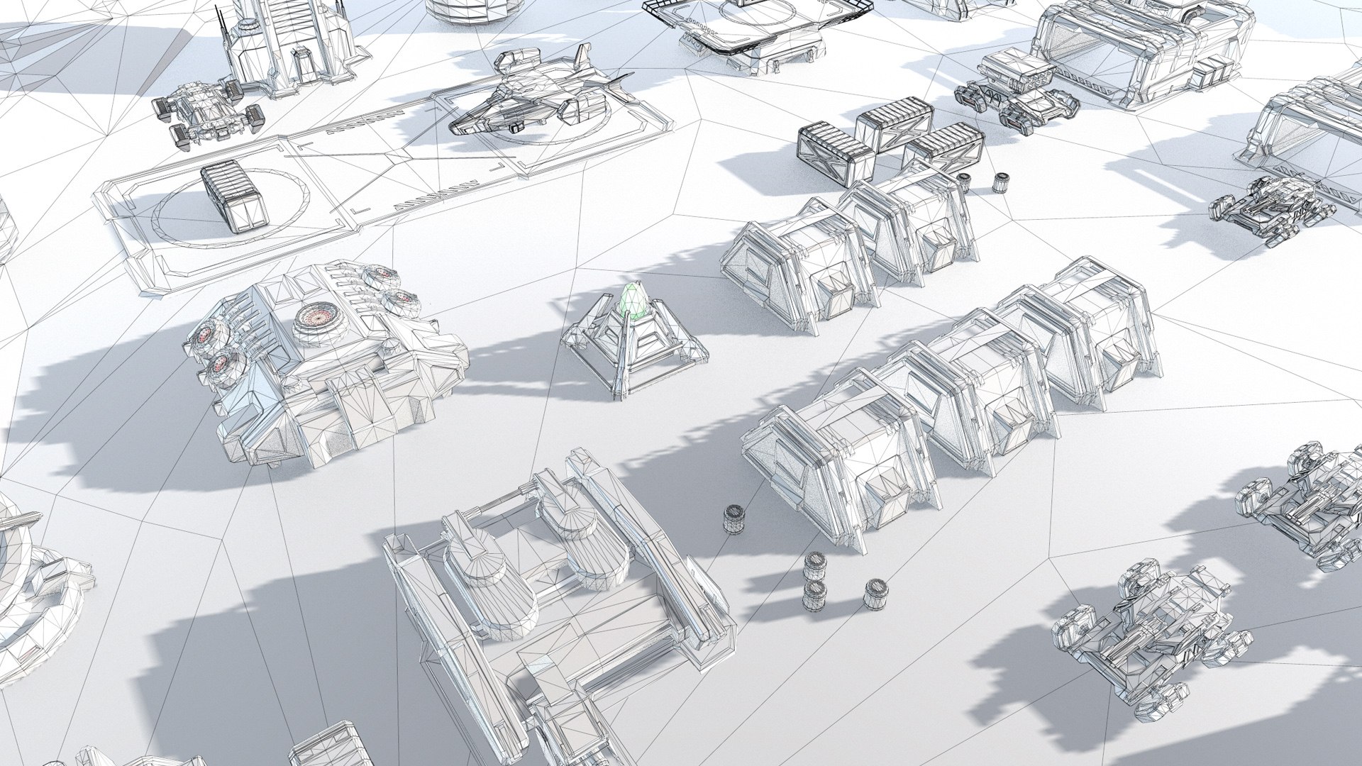 3D model LowPoly SF MILITARY Base - TurboSquid 2051255