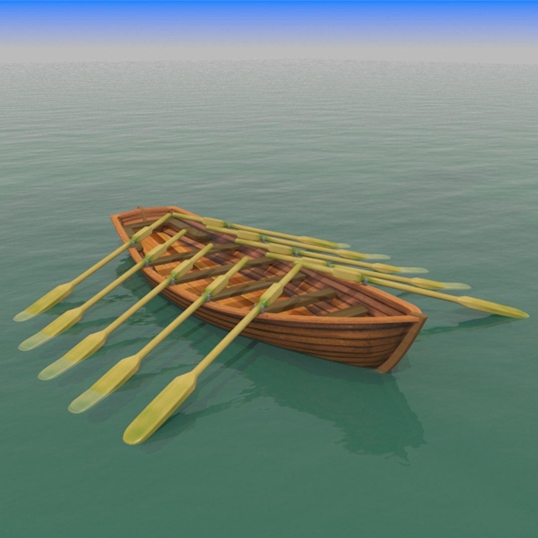 3d Wooden Life Boat Model