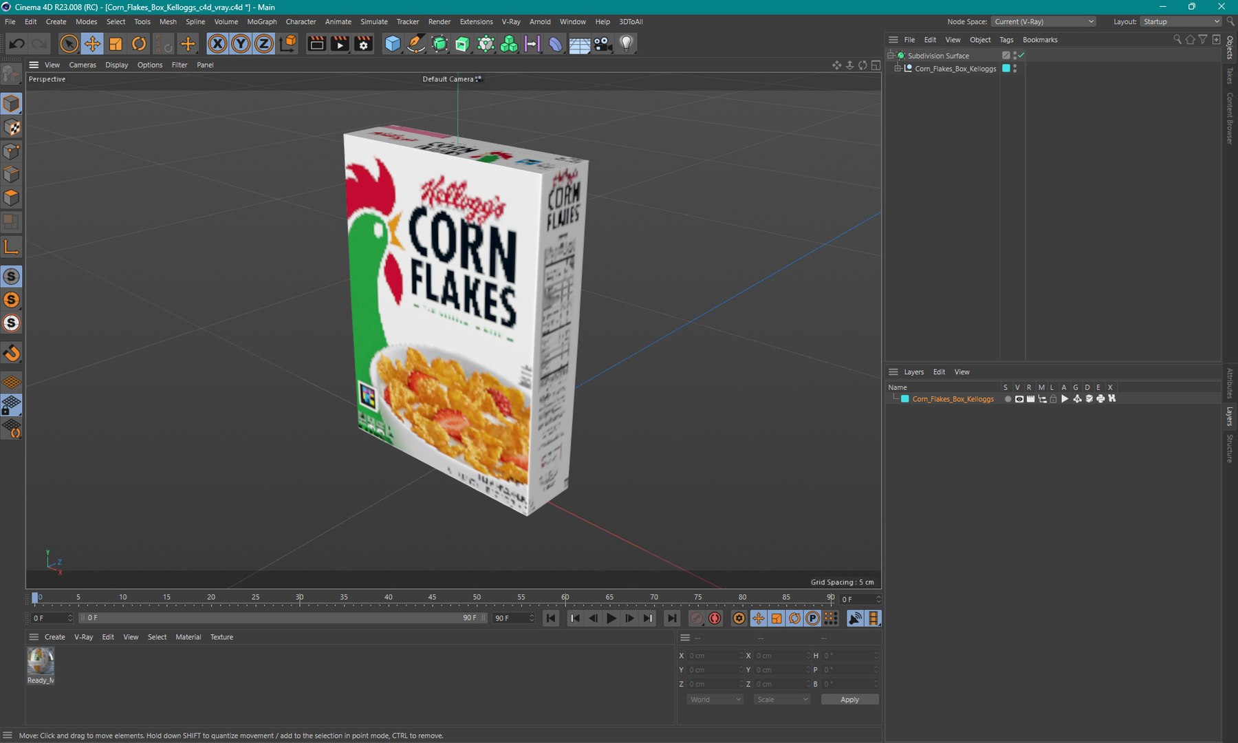 Corn Flakes Box Kelloggs Model - TurboSquid 2347147