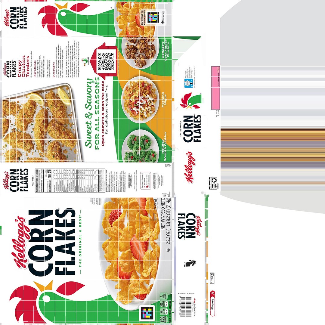 Corn Flakes Box Kelloggs Model - TurboSquid 2347147
