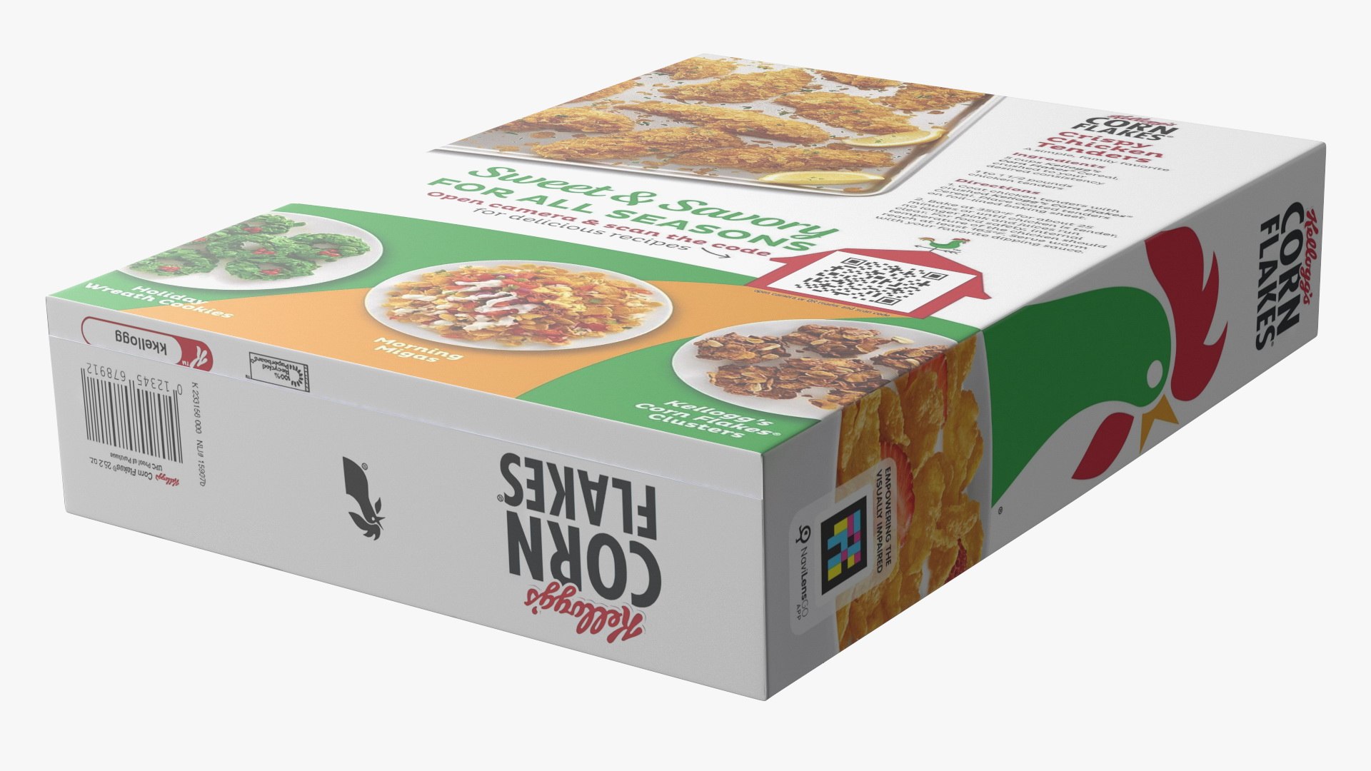 Corn Flakes Box Kelloggs Model - TurboSquid 2347147
