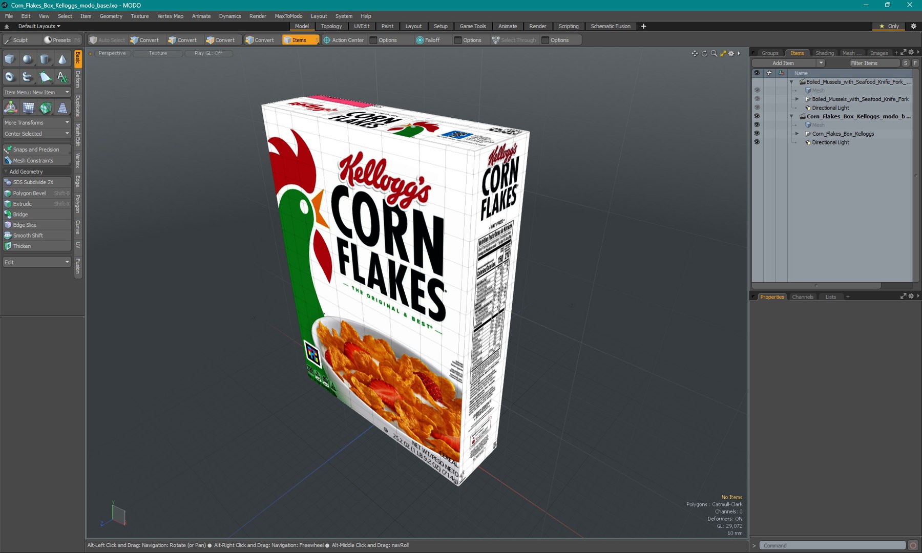 Corn Flakes Box Kelloggs Model - TurboSquid 2347147