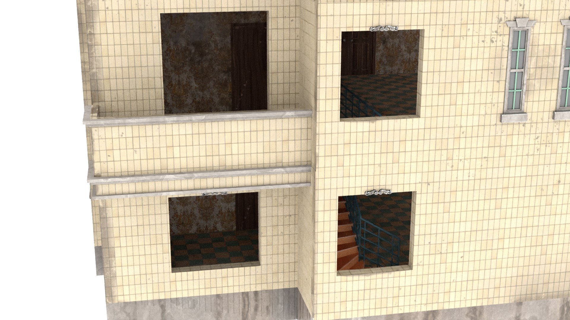 3D Model Realistic Detailed 4K Old House Include Interior Texture ...