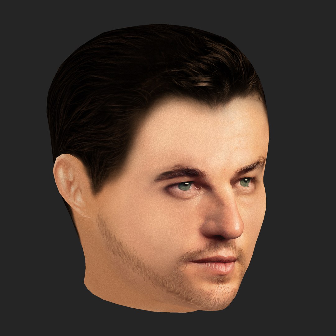 3D Leonardo DiCaprio Head - Low Poly Head For Game Model - TurboSquid ...