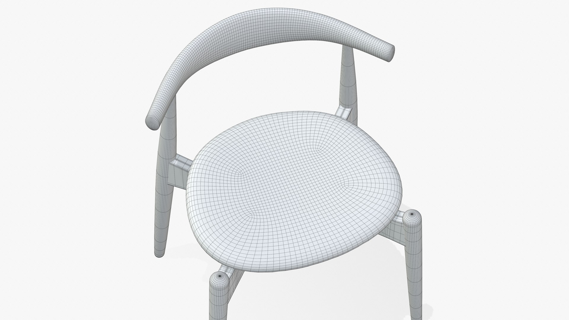 3D Dining Chair CH 20 model - TurboSquid 1858356