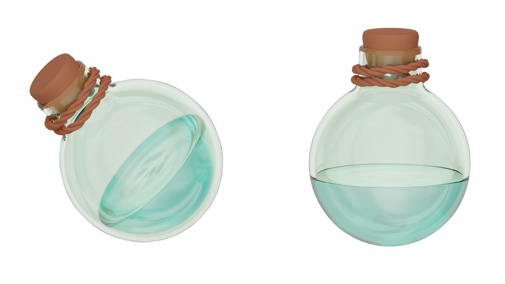 Set Of Flasks Icons 3D Model - TurboSquid 2026524