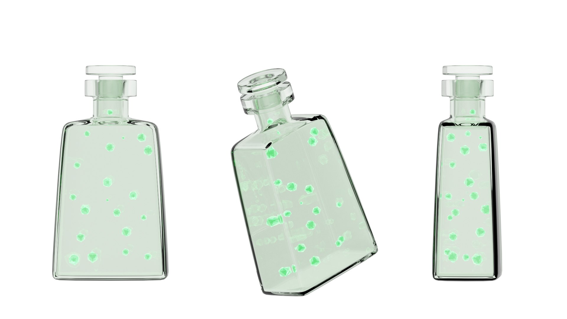 Set Of Flasks Icons 3D Model - TurboSquid 2026524