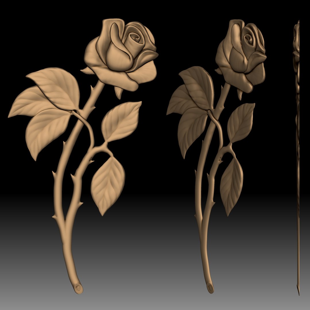 3D Roses Bas-relief For CNC Router Or Printer - TurboSquid 2075134