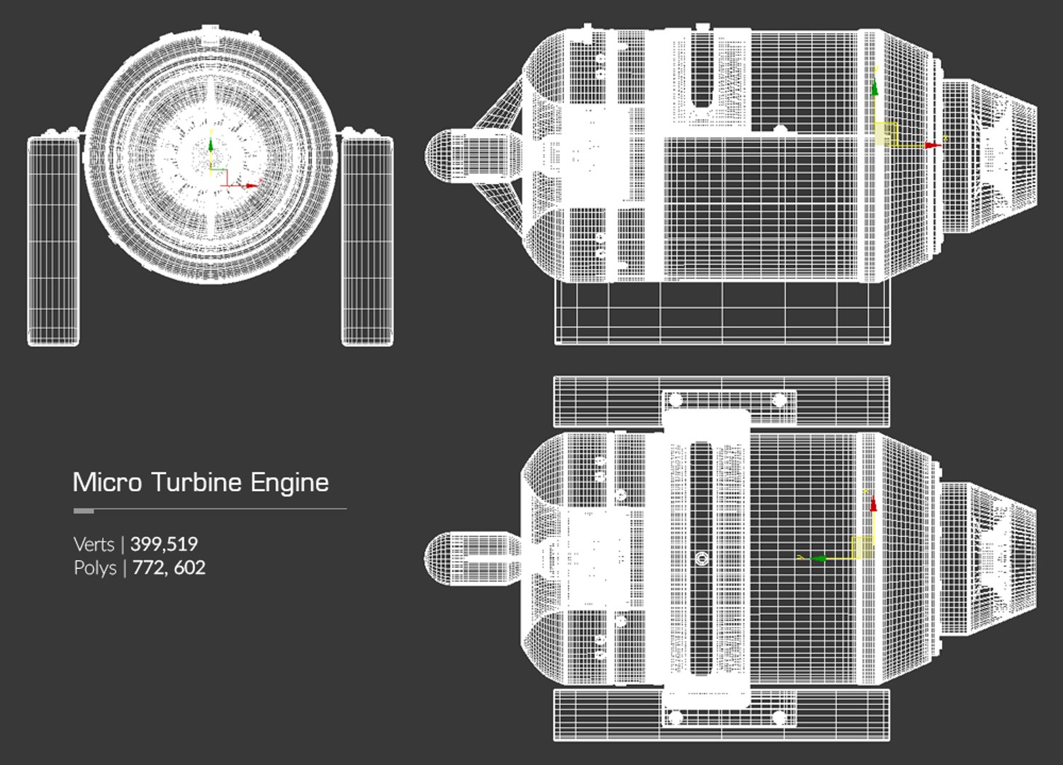 3d Mini Jet Turbine Engine Model