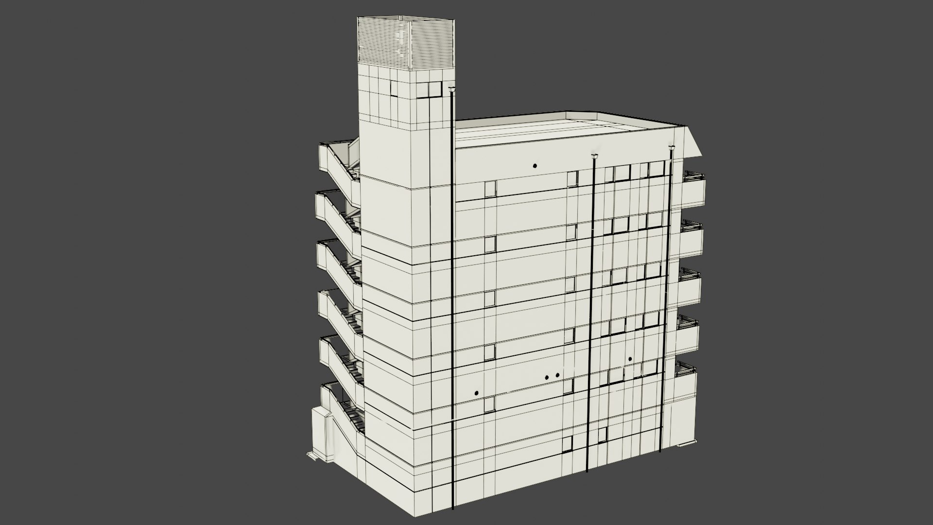3D Japanese Office Building Model - TurboSquid 1983757