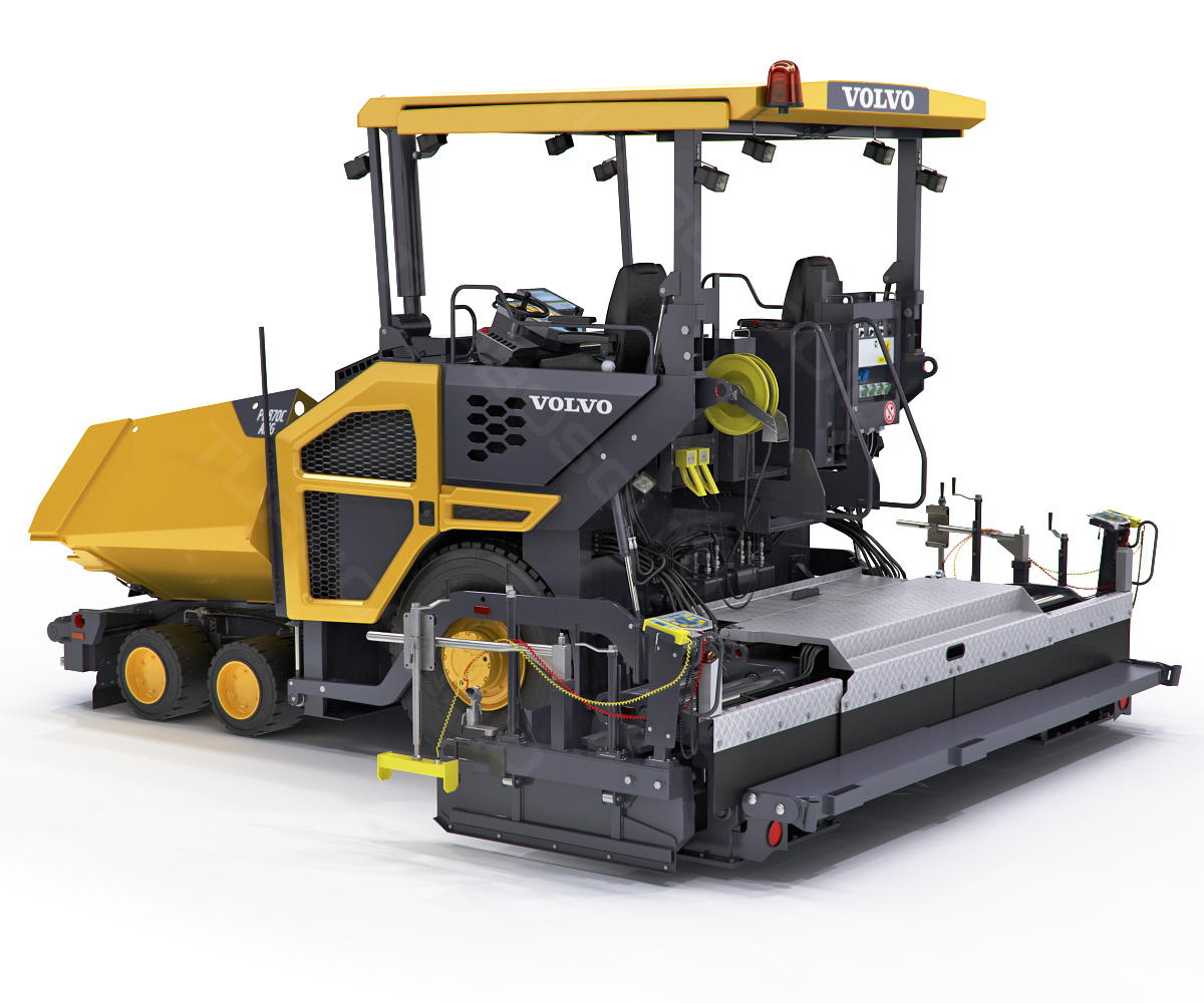 road construction compactor 3d model