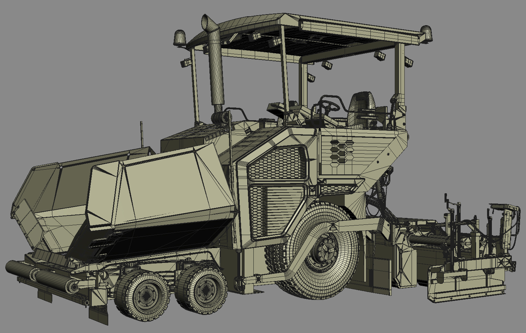 road construction compactor 3d model