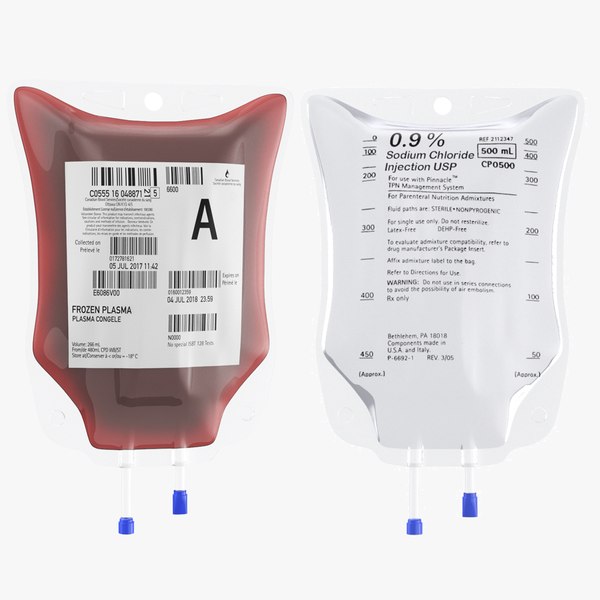 realistic blood bag 3d model