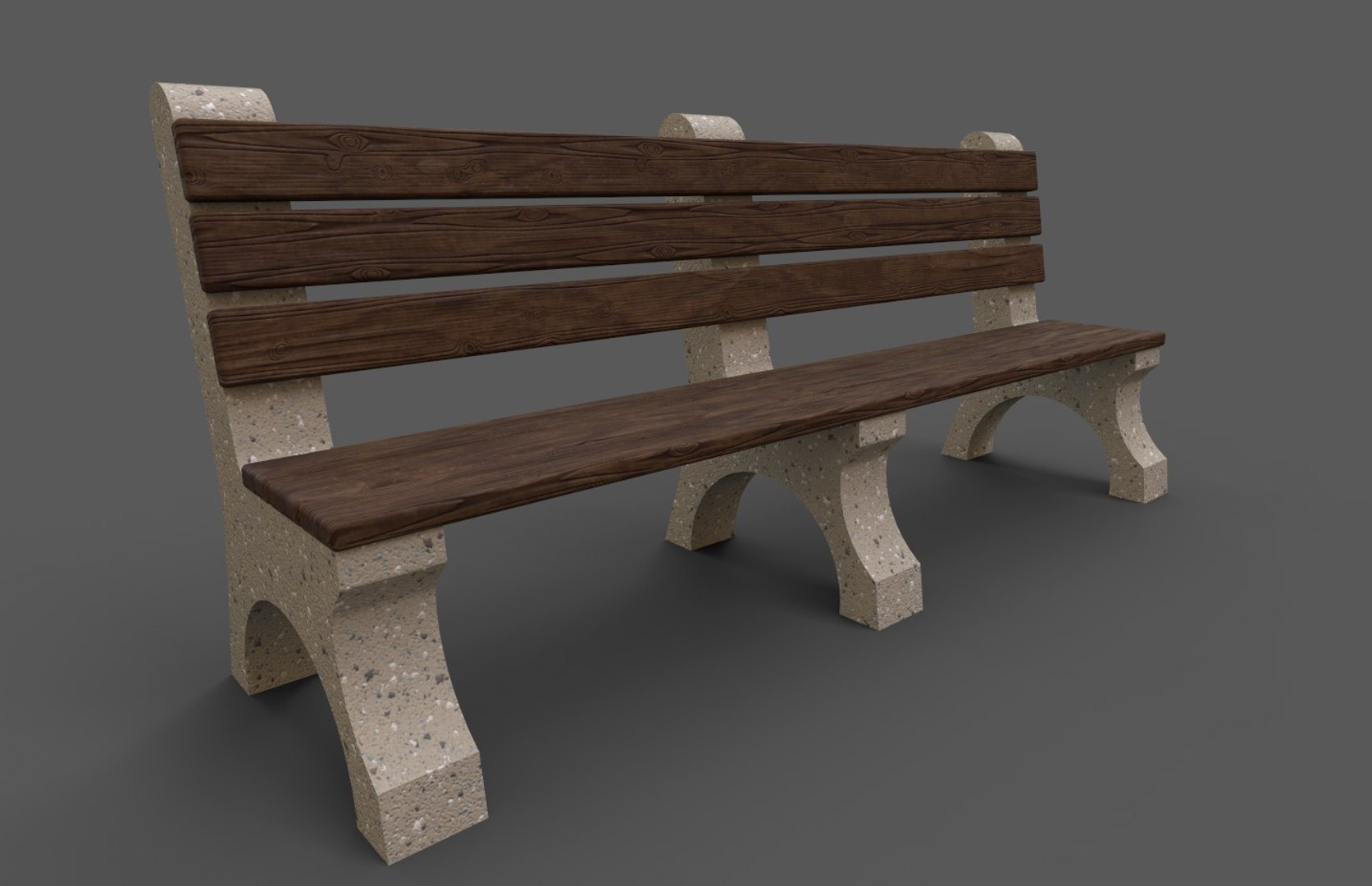 3d Model Park Bench