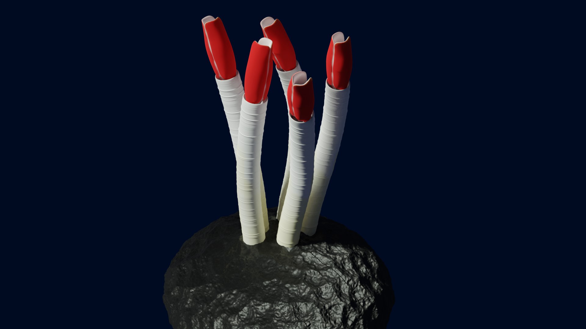 Tube Worm Riftia Deep Sea Worm 3D - TurboSquid 2258911