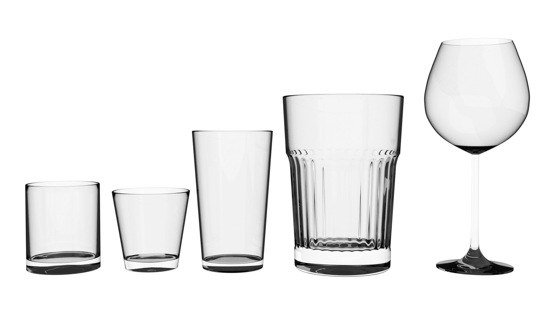 3D Model Glassware Collection - TurboSquid 1845974