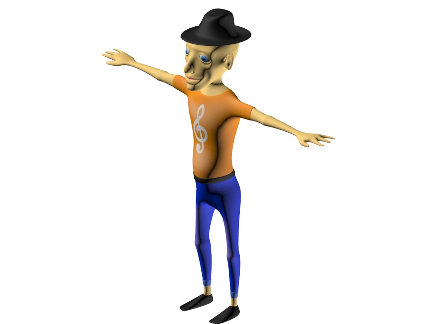 Funny Cartoon Dancer Dance 3d Model