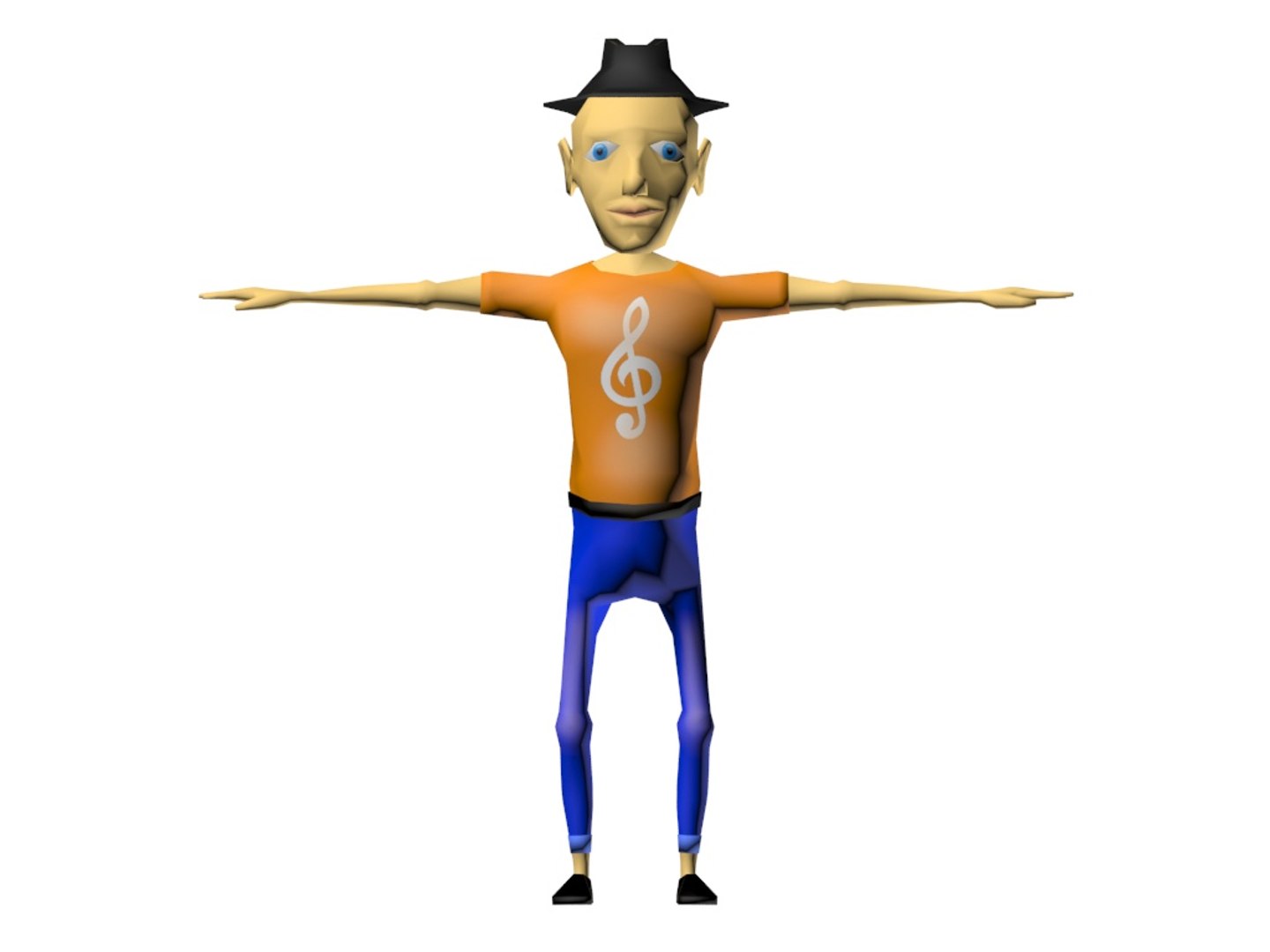 Funny Cartoon Dancer Dance 3d Model
