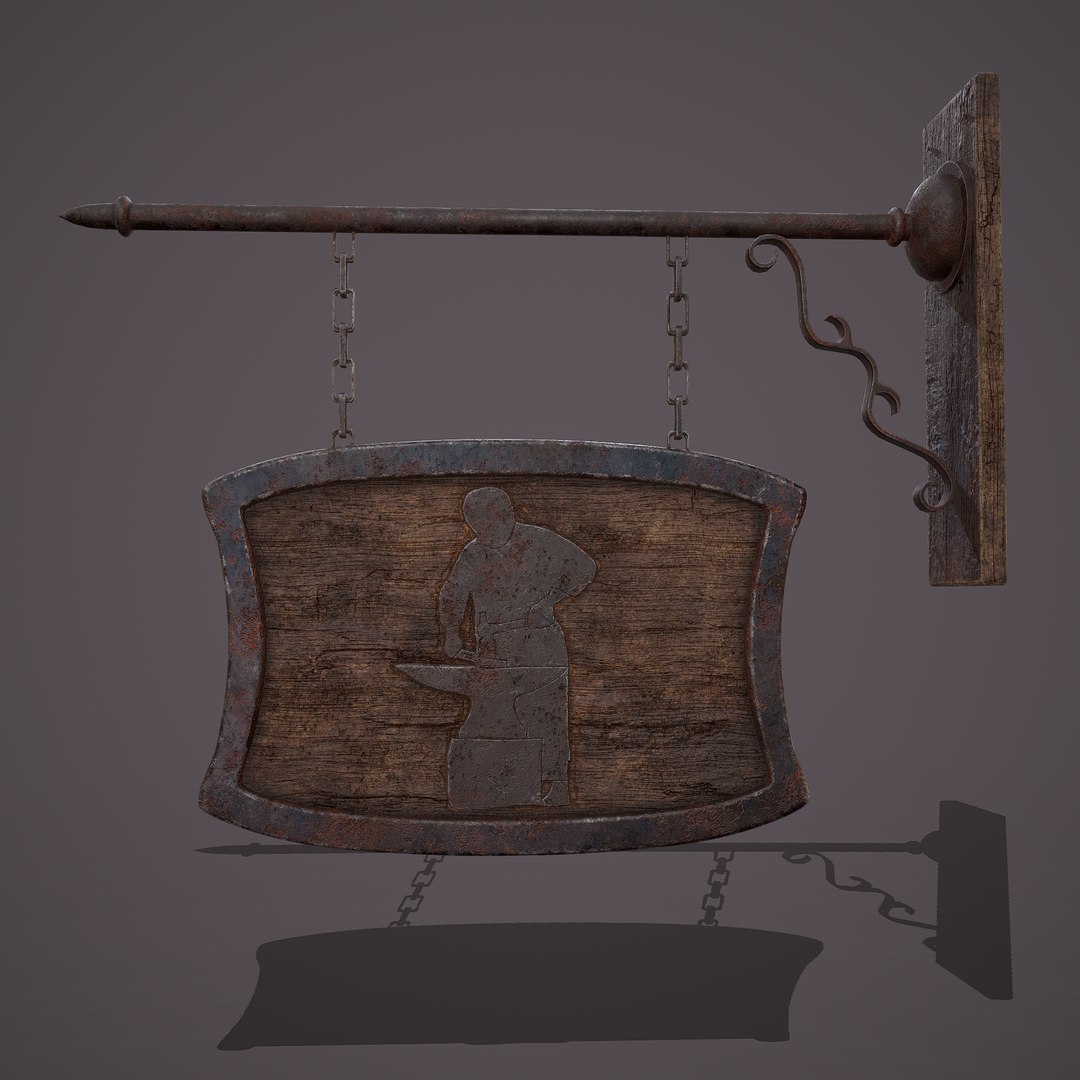 Sign Blacksmith 3D Model - TurboSquid 1685435