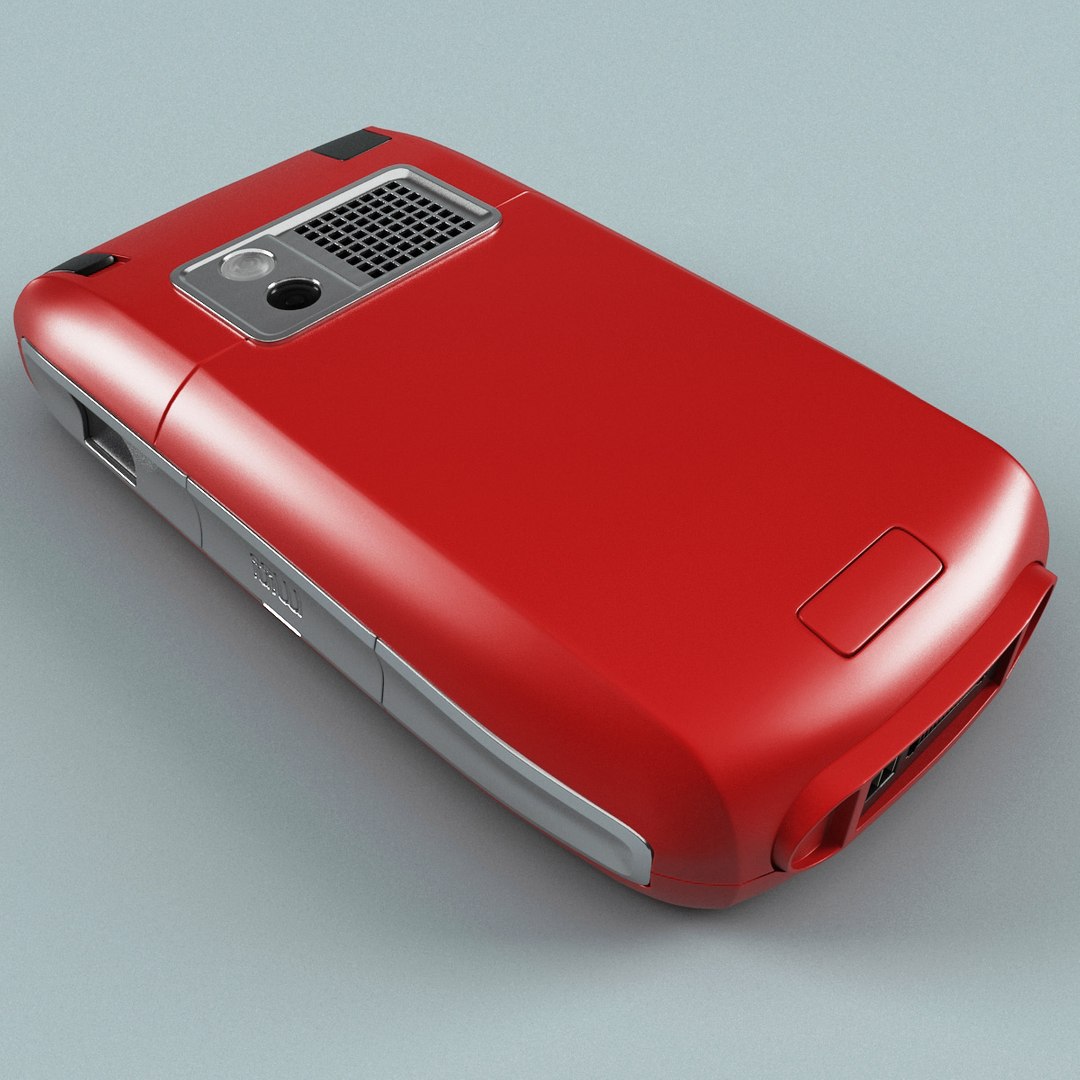 palm treo 750 red 3d model