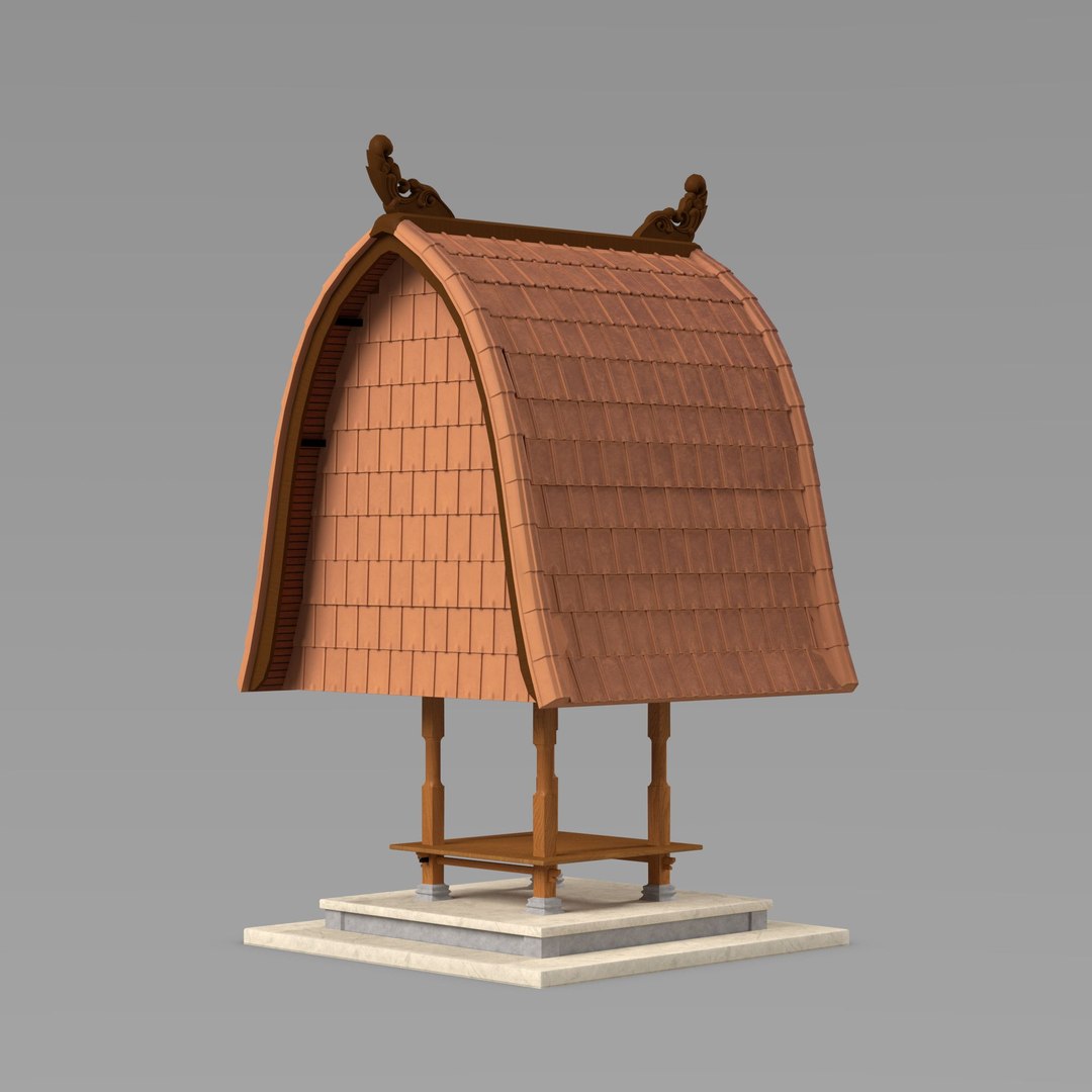 Balinese Rice Barn Architecture 3D - TurboSquid 2400515