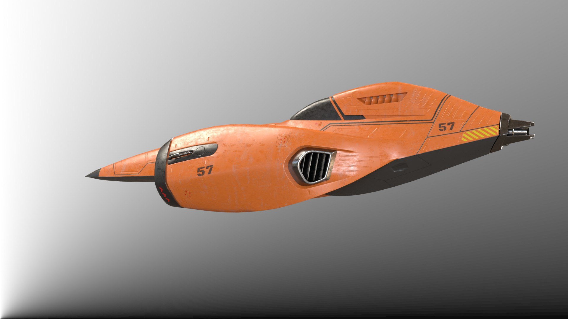 3D Futuristic sci-fi space racer jet - TurboSquid 1978987