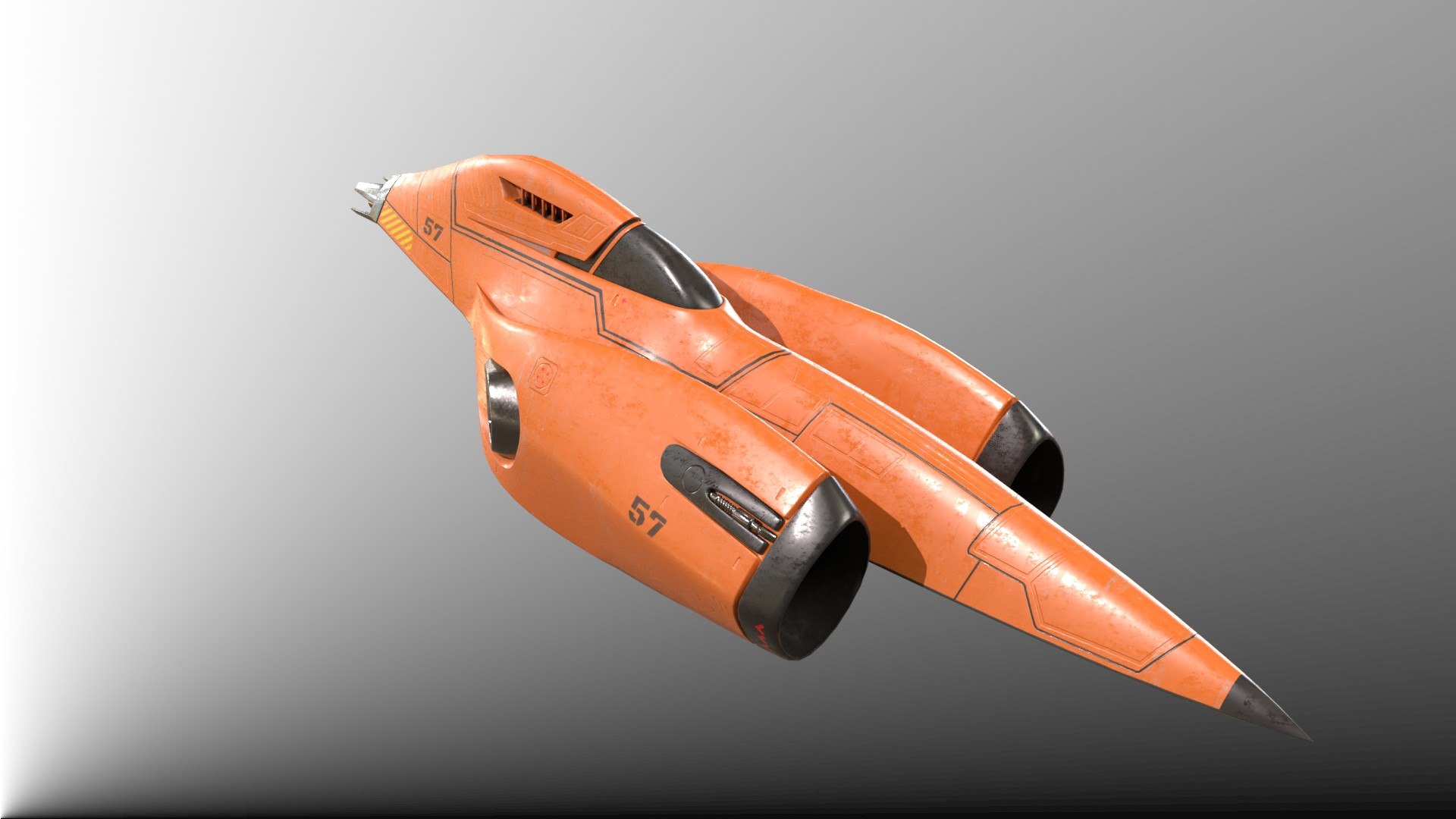 3D Futuristic sci-fi space racer jet - TurboSquid 1978987