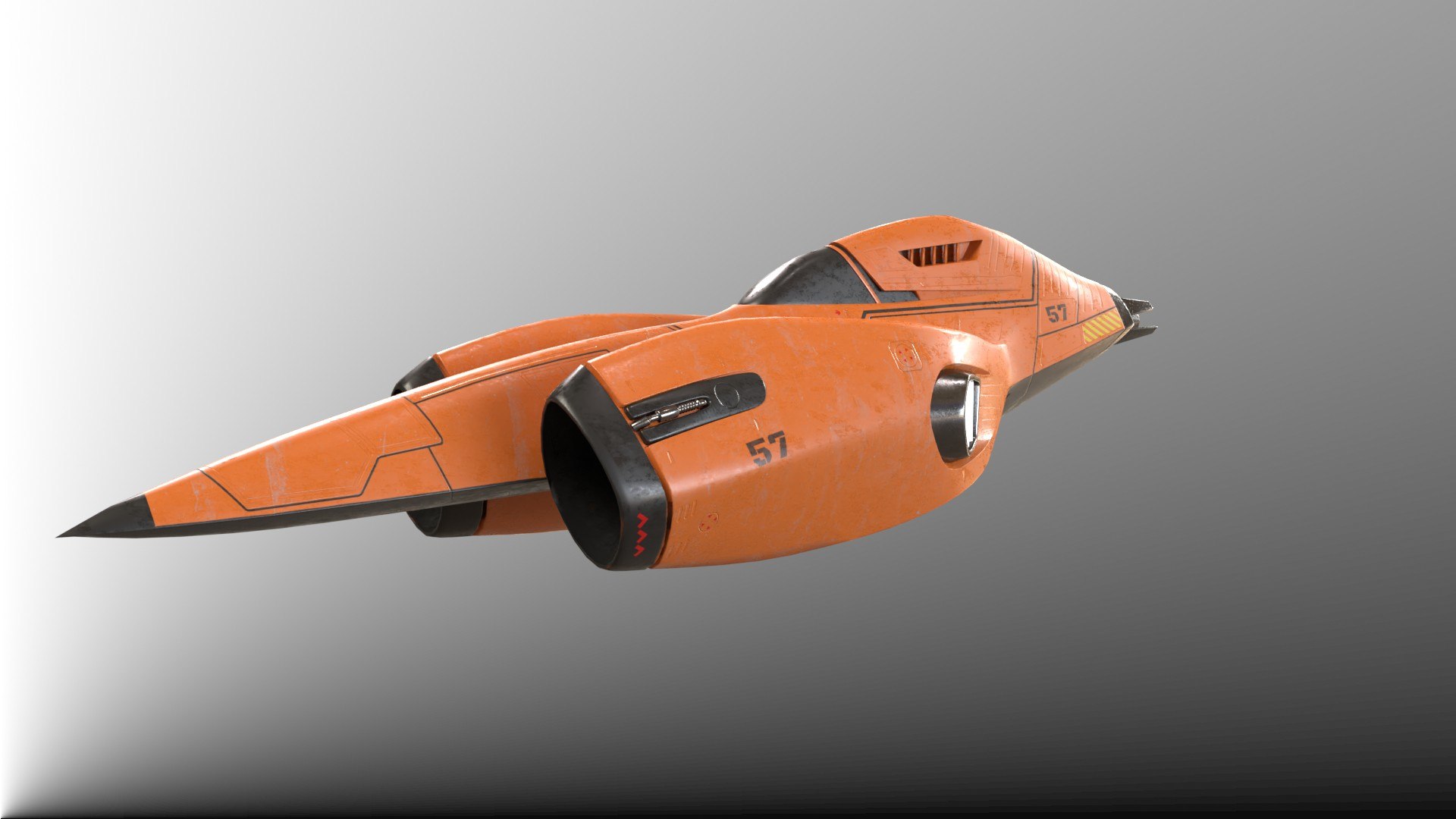 3D Futuristic sci-fi space racer jet - TurboSquid 1978987