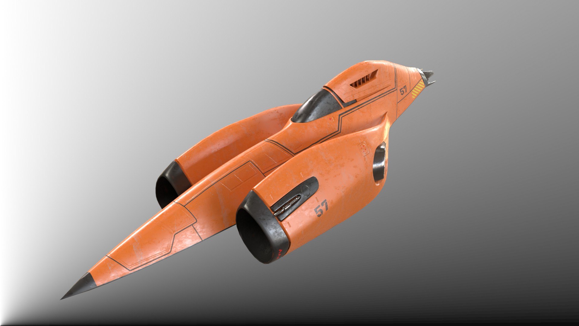 3D Futuristic sci-fi space racer jet - TurboSquid 1978987