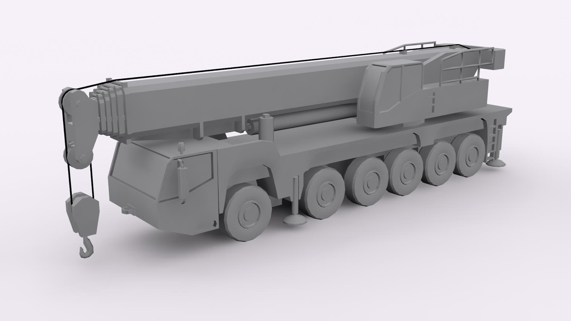 Articulated Demag Ac200 Crane 3d Max