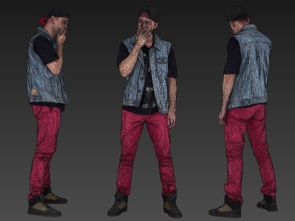 Young Rapper in Red Pants 3D model - TurboSquid 1836238