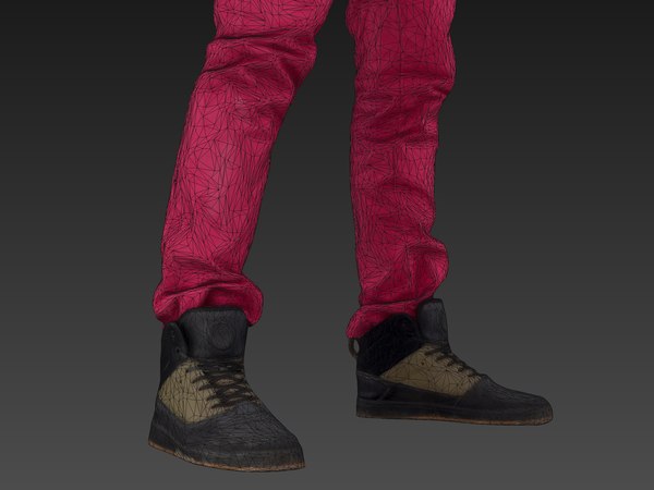 Young Rapper in Red Pants 3D model - TurboSquid 1836238