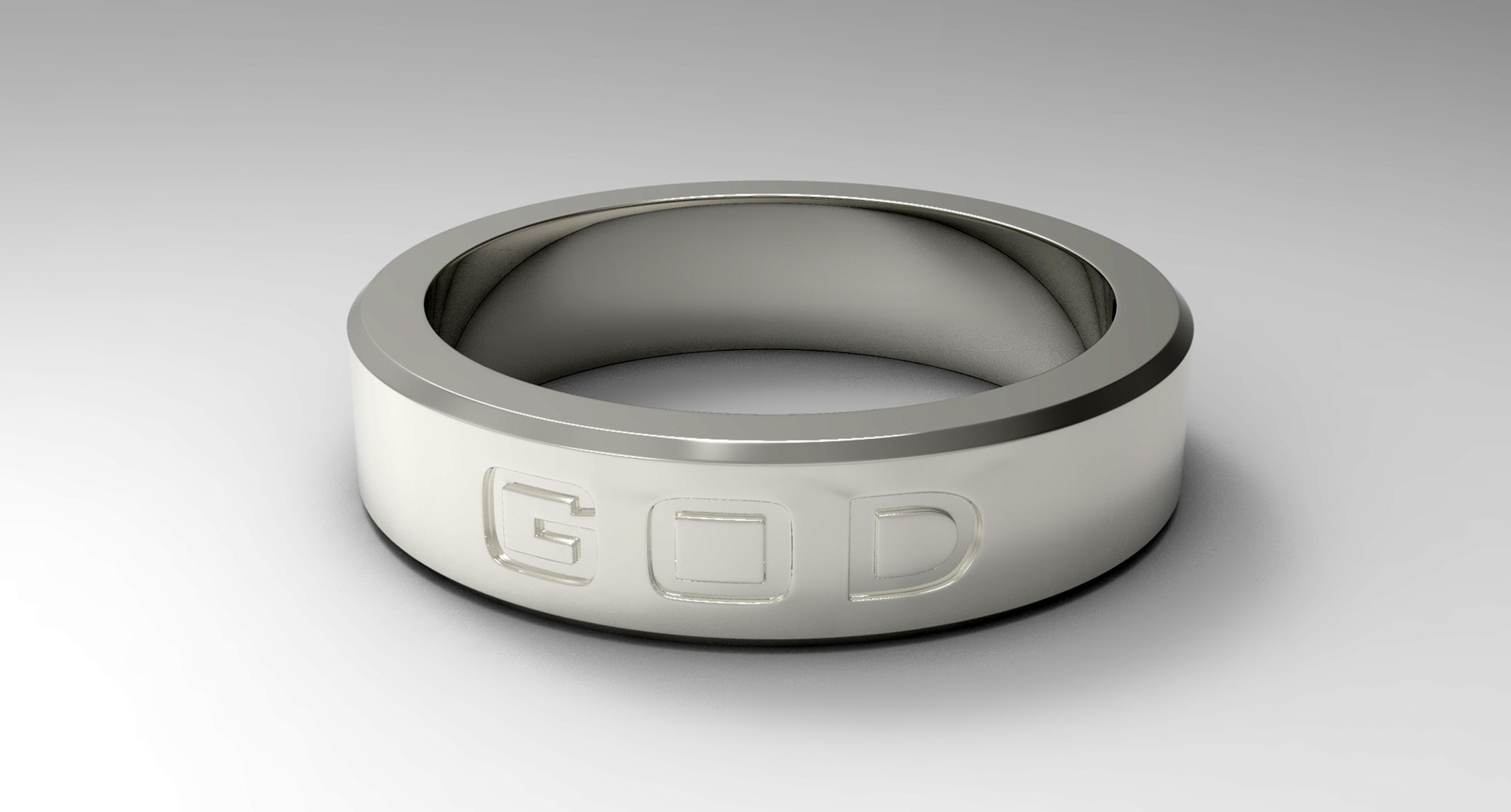 God Ring Silver 3D Model - TurboSquid 1889022