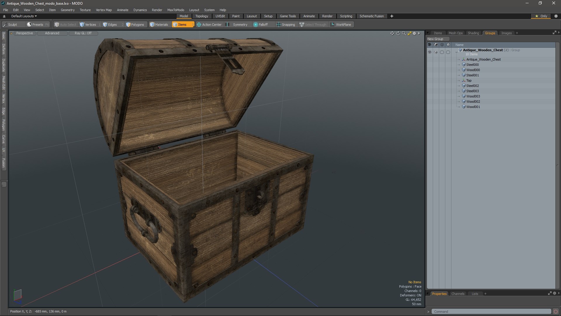 Antique Wooden Chest 3D Model - TurboSquid 2185964