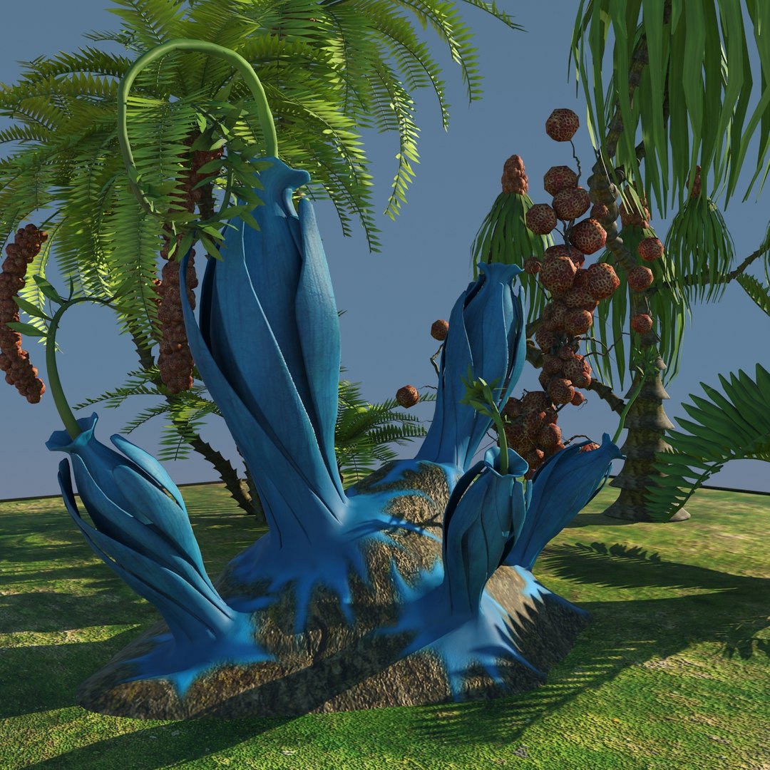 3d Model Alien Plants Trees