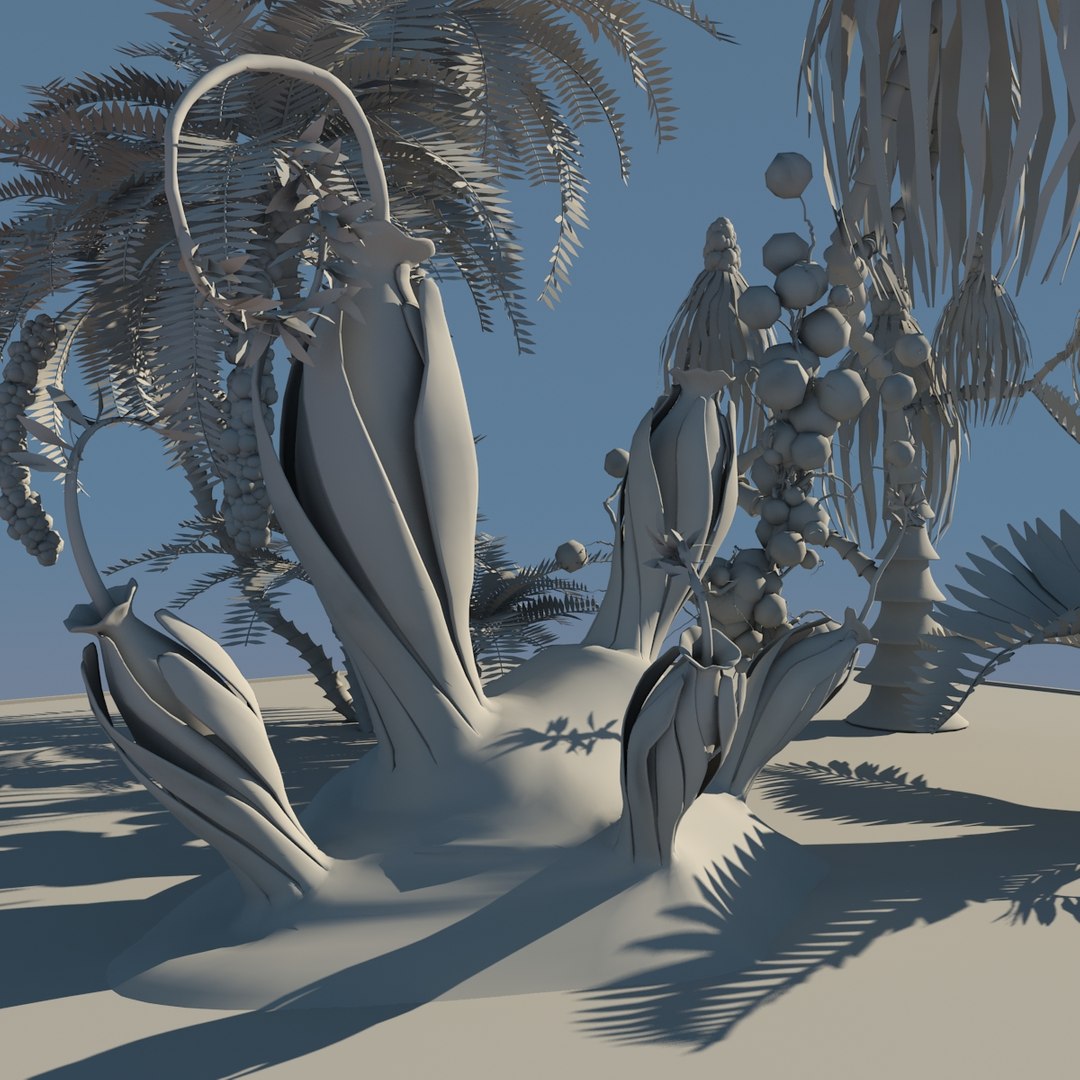 3d Model Alien Plants Trees