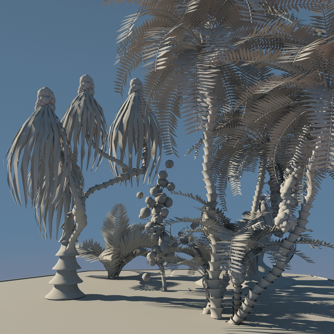 3d model alien plants trees