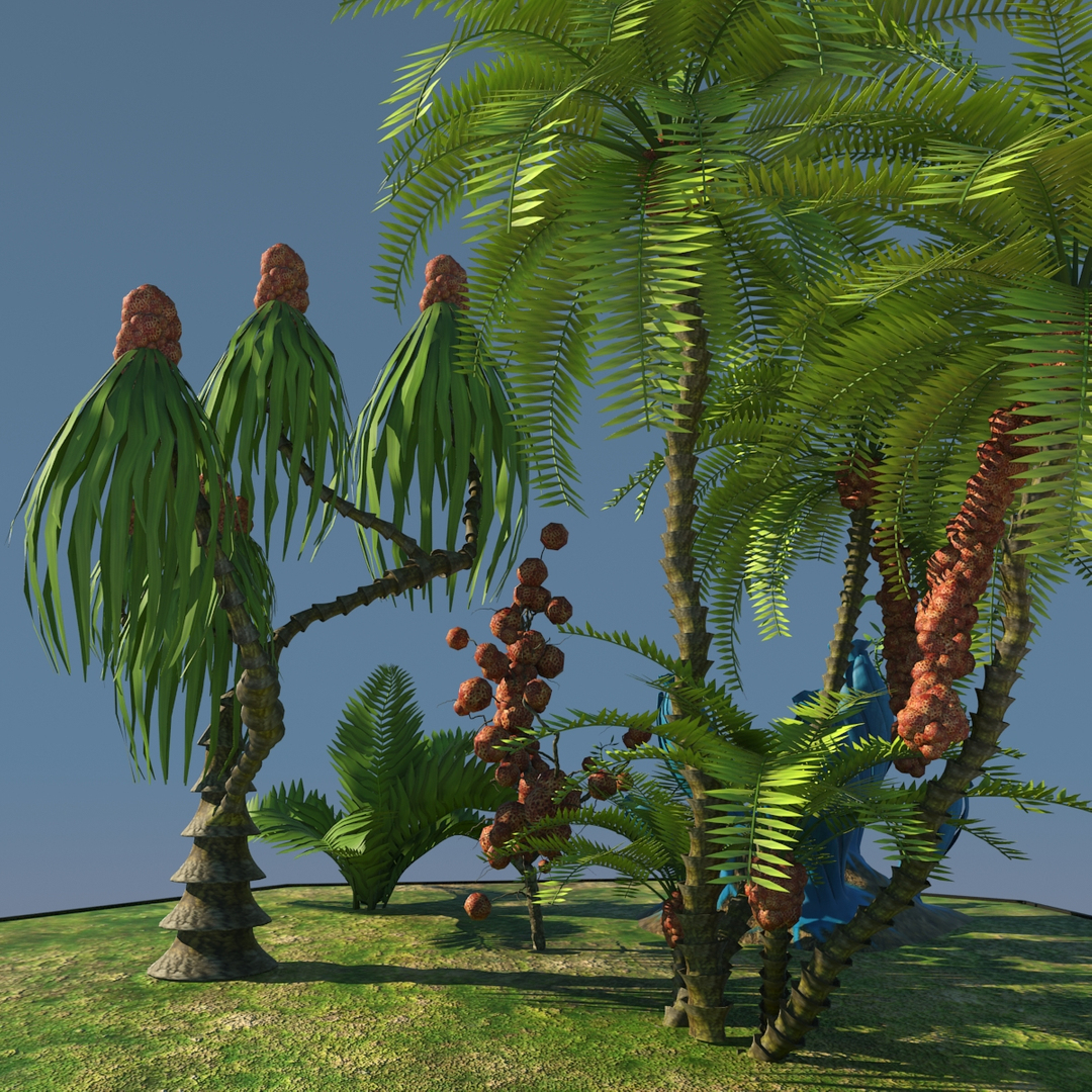 3d model alien plants trees