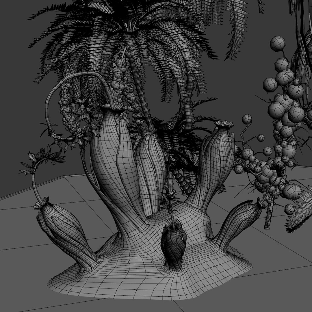 3d Model Alien Plants Trees