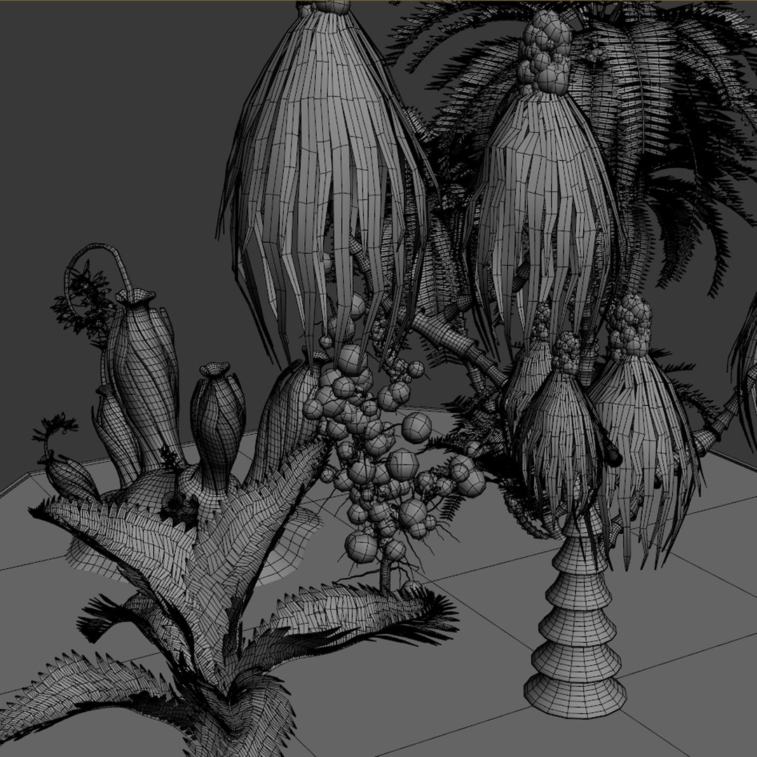 3d Model Alien Plants Trees