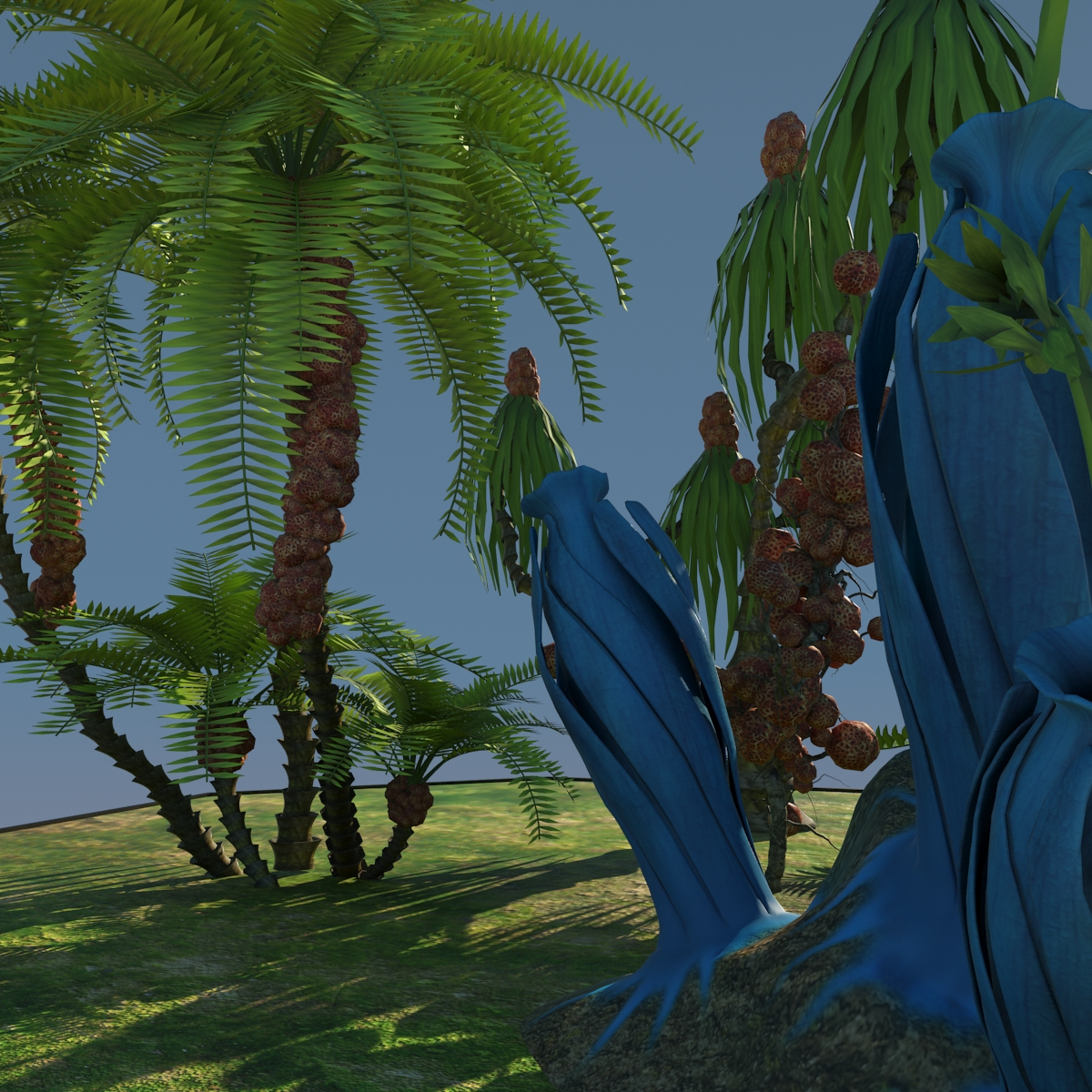 3d model alien plants trees